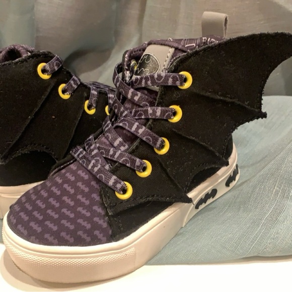 Shoes | Batman Black Kids Hightop Sneakers Toddler Size 7 | Poshmark